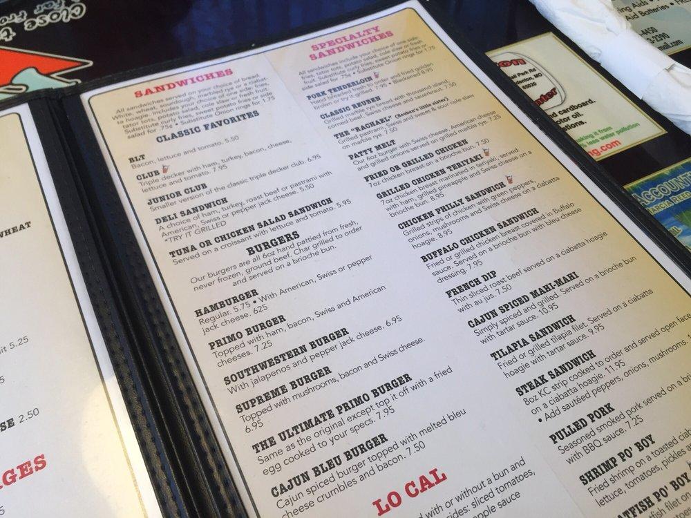 Menu at RJ's Family Restaurant, Camdenton