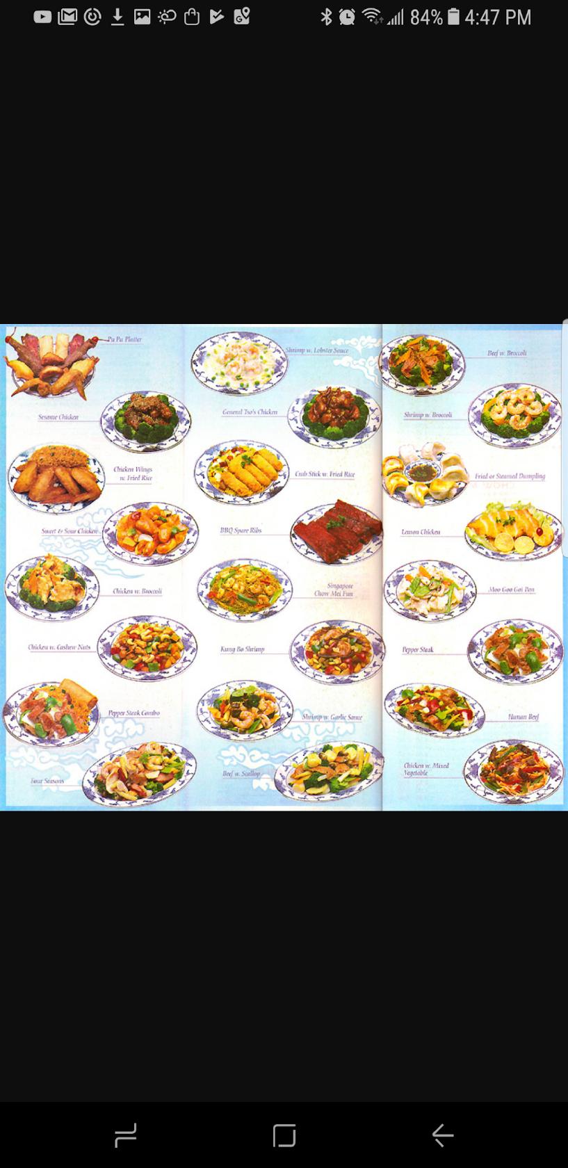Menu at Uncle Ray Kitchen fast food, Middle Island