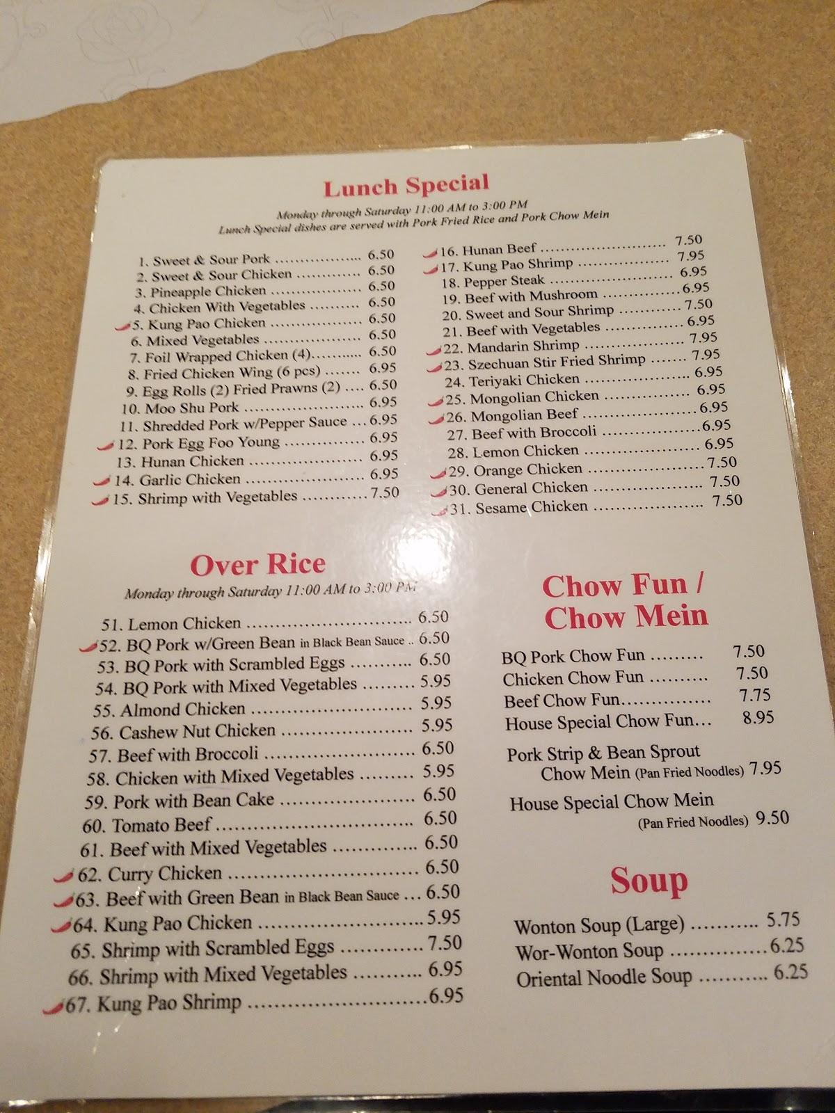 Menu at East Side Chef Restaurant, West Sacramento