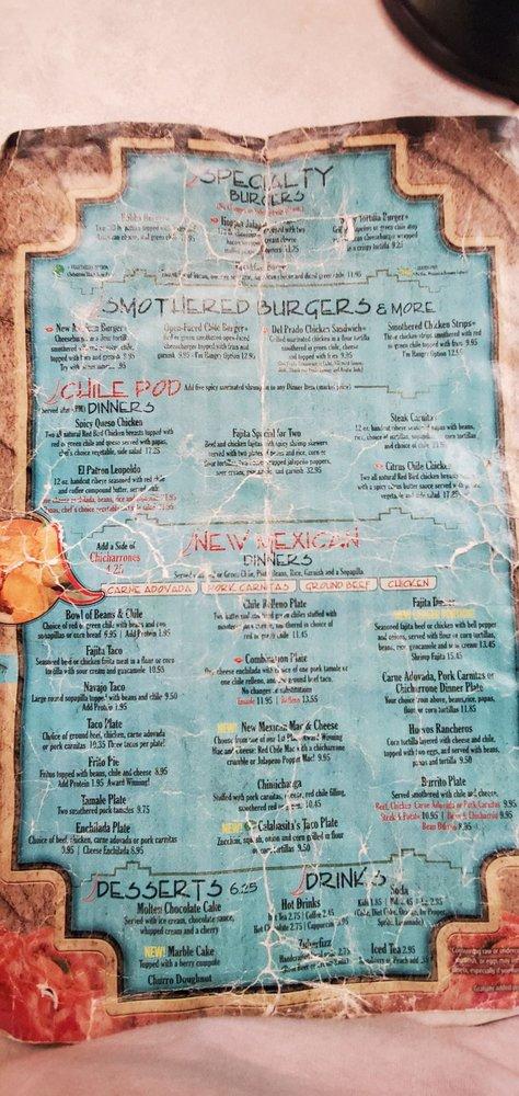 Menu at The Chile Pod restaurant, Farmington