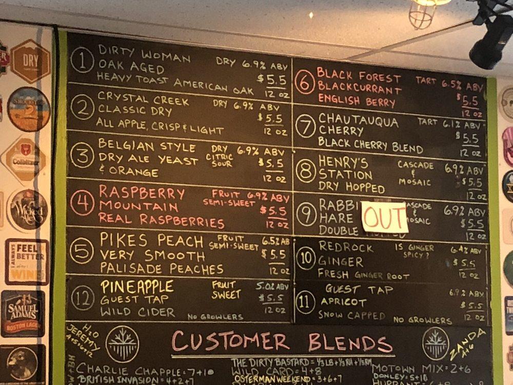Menu at The Ice Cave Cider House pub & bar, Monument