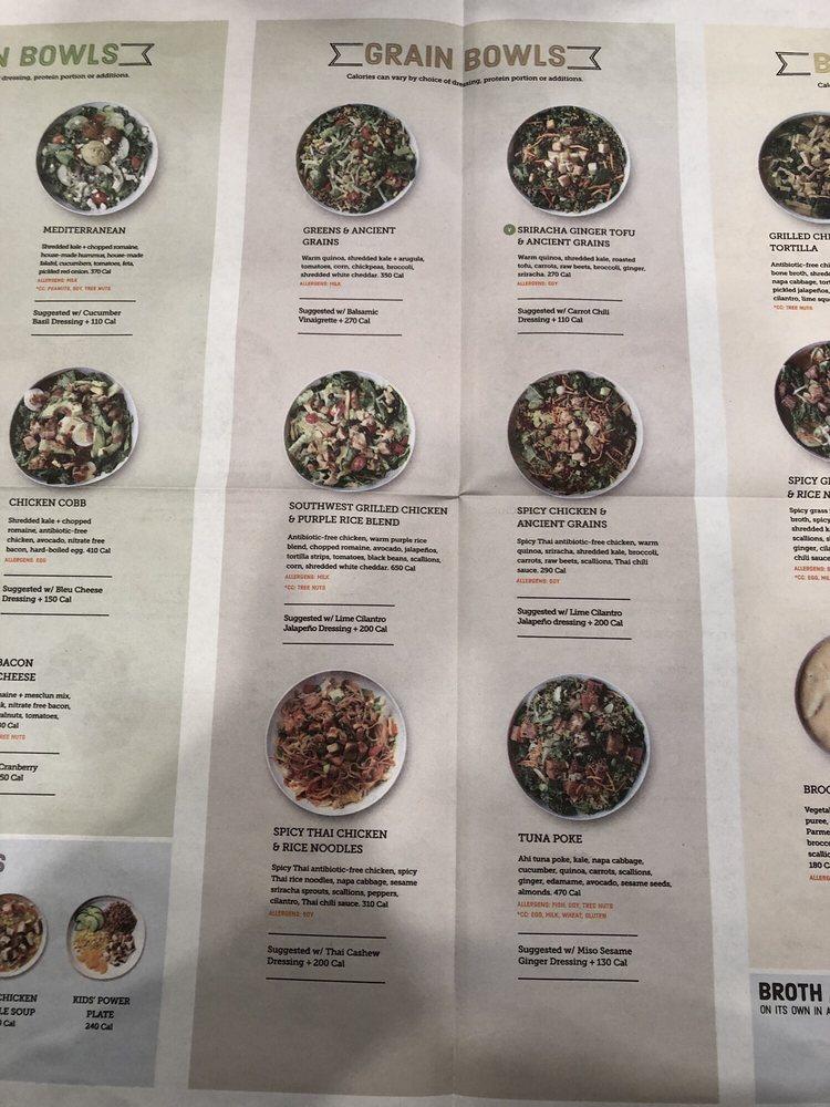 Menu at CoreLife Eatery restaurant, Garden City