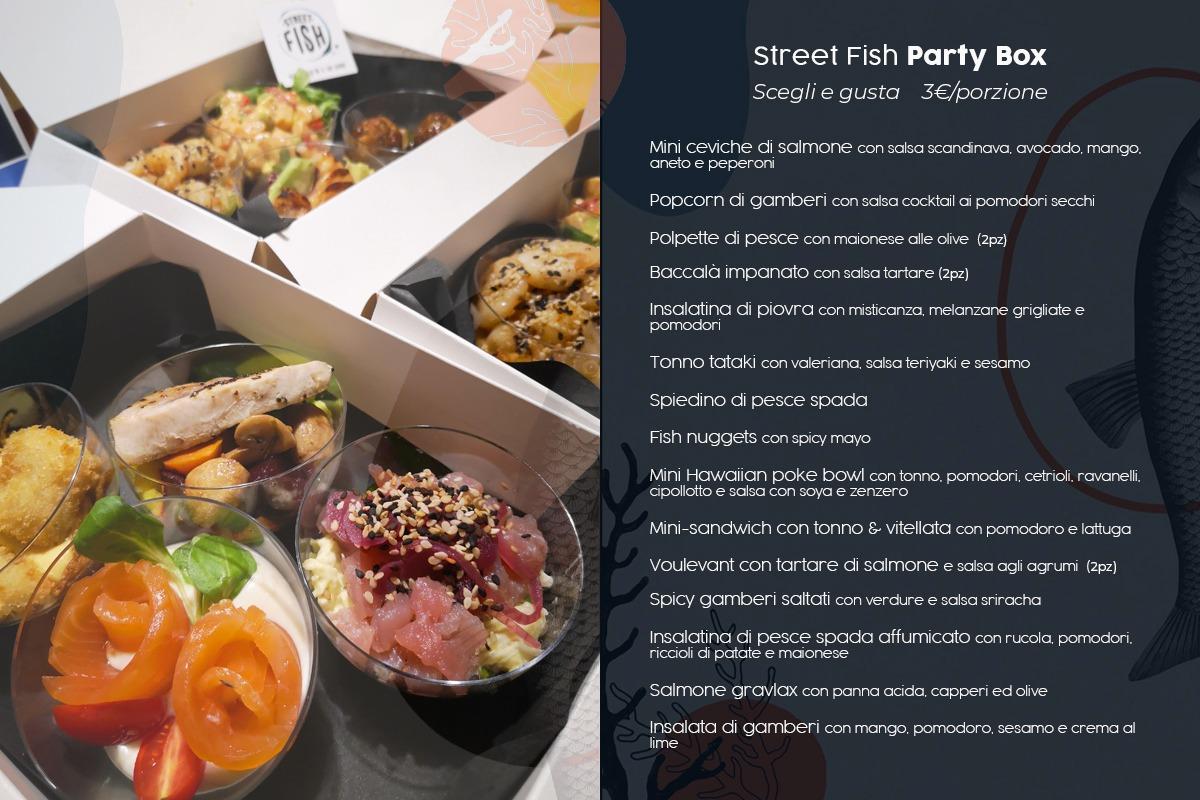 Menu da Street Fish fast food, Torino