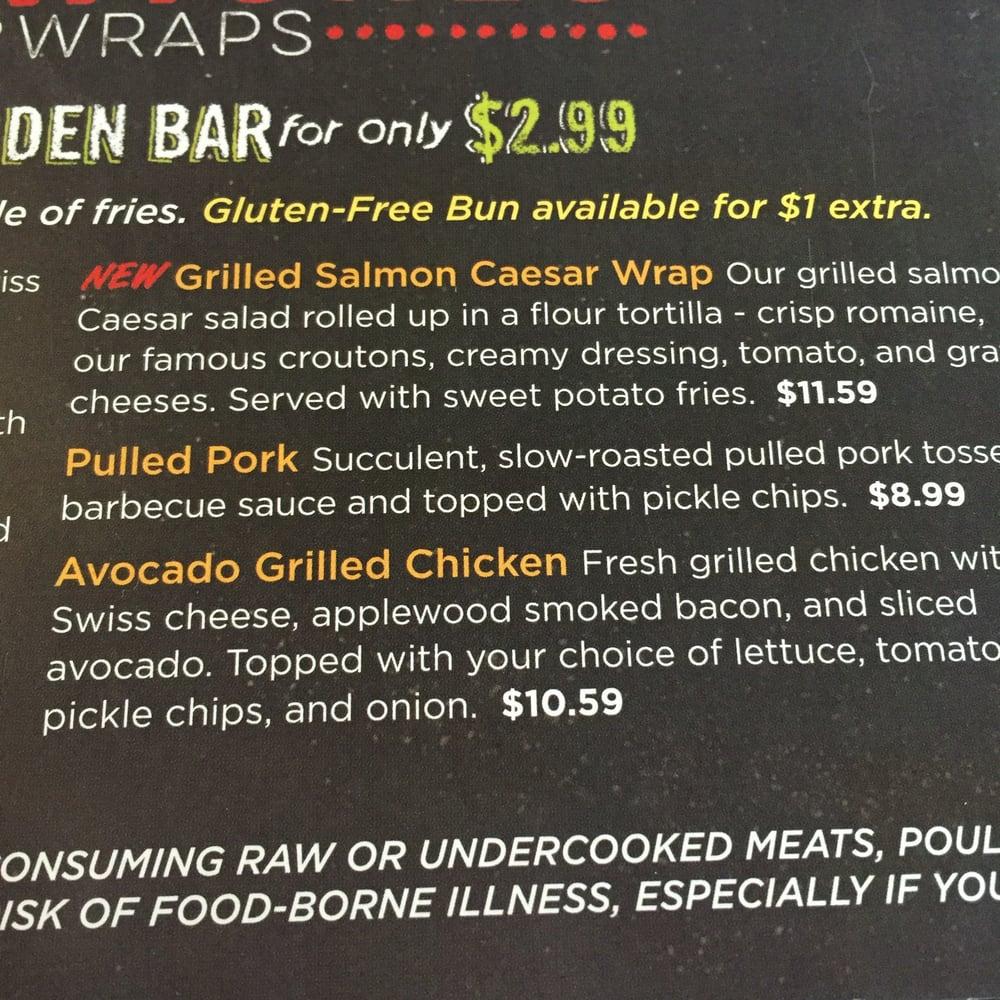Menu at Ruby Tuesday restaurant, Oswego, 146 E 13th St