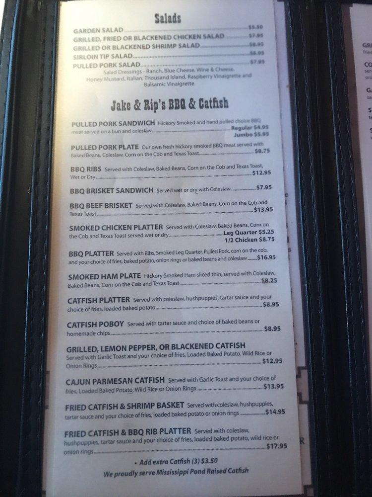 Menu at Jake & Rips BBQ, Grenada