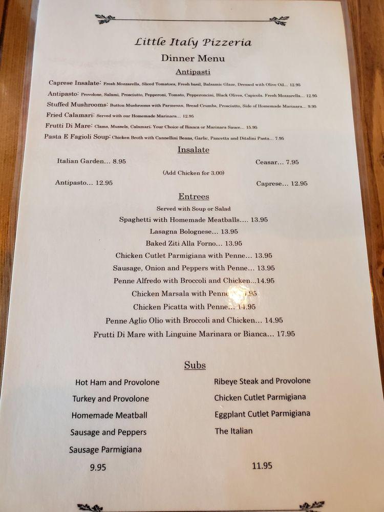 Menu at Little Italy Pizza pizzeria, Flowery Branch