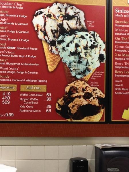 Menu at Cold Stone Creamery cafe, Winston-Salem, 124 Hanes Mall Cir ...