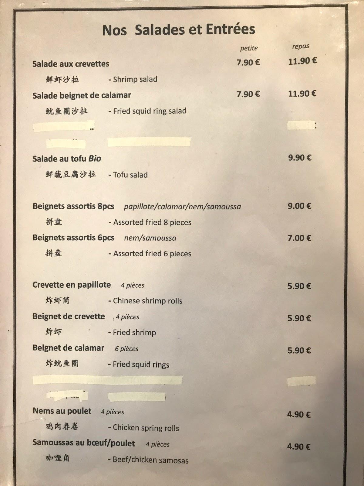 Menu au Fan House restaurant, Annecy