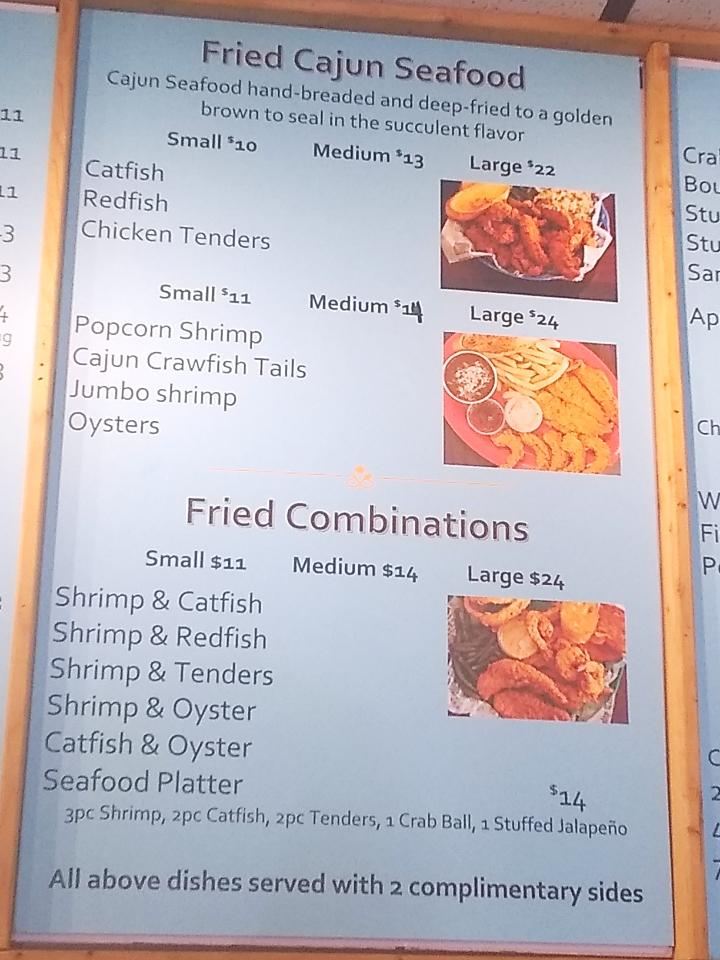 Menu at Fish Place restaurant, Sugar Land, 3303 Hwy 6