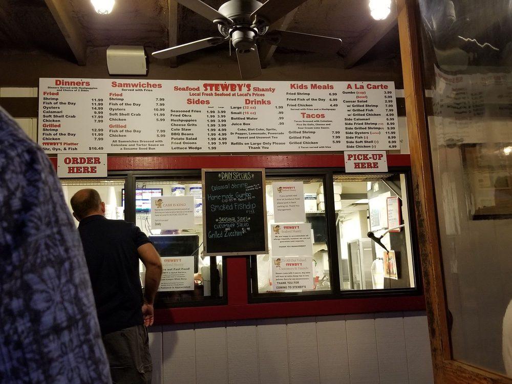 Menu at STEWBY'S Seafood Shanty restaurant, Fort Walton Beach, 427 ...