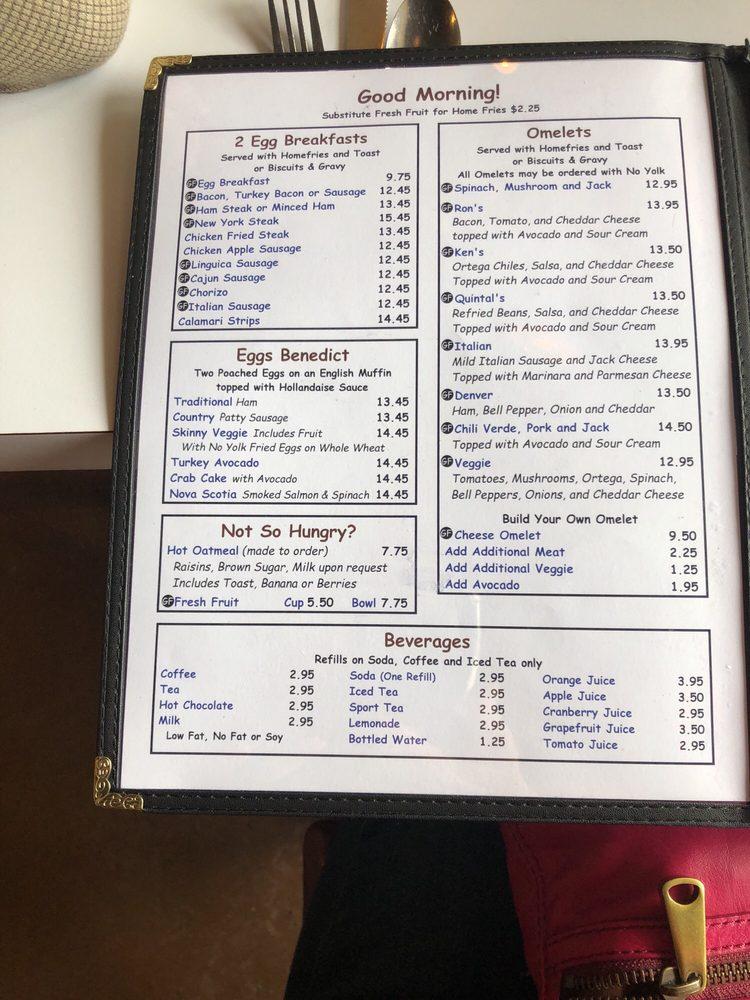 Menu at The Breakfast Club, Seaside