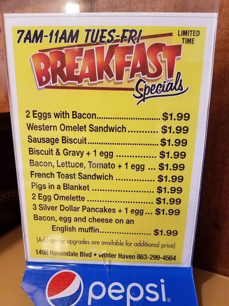 Menu at Andrea's Family Restaurant, Winter Haven