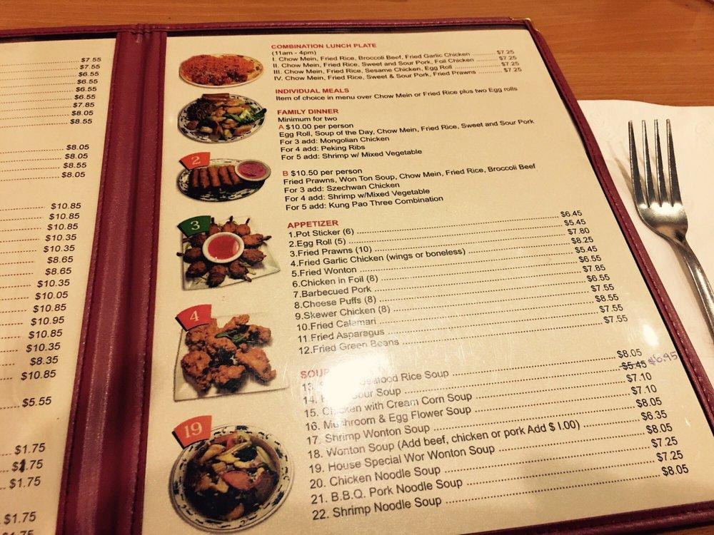 Menu at Mei Mei restaurant, Patterson