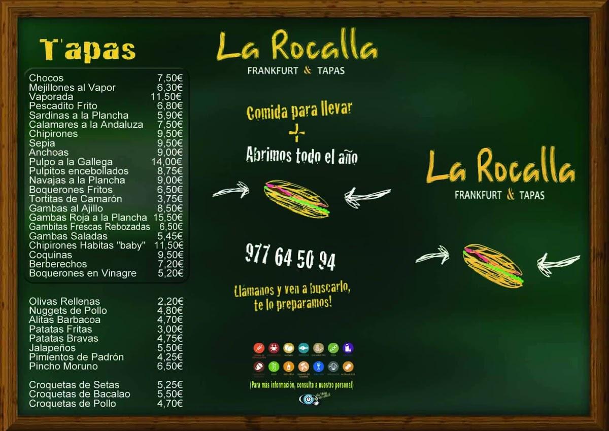 Menu at RESTAURANTE FRANKFURT LA ROCALLA, Torredembarra, Carrer dels Ports