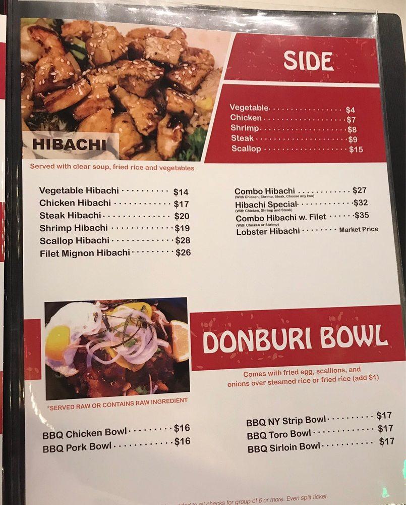 Menu at Yakiniku BBQ, Southaven