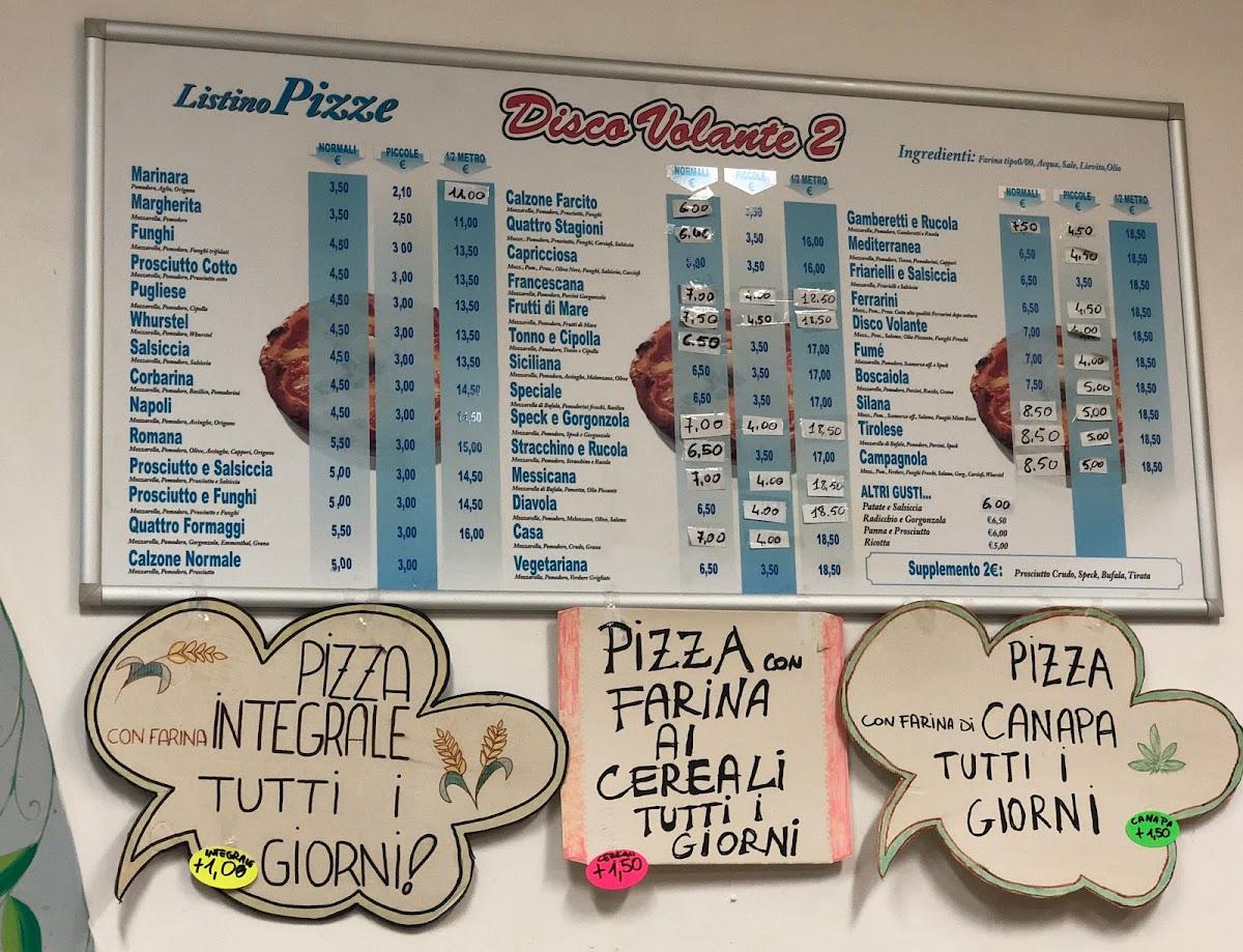 Menu da Pizzeria Da Asporto Disco Volante 2, Reggio Emilia