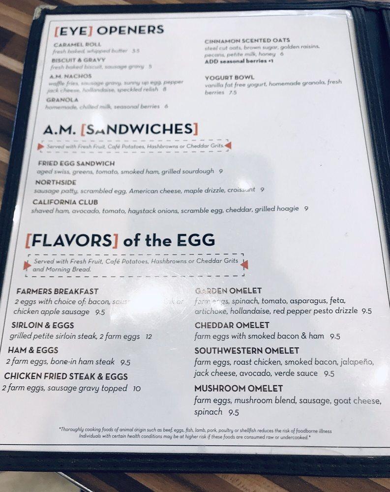 Menu at All Day Café cafe, Sioux Falls