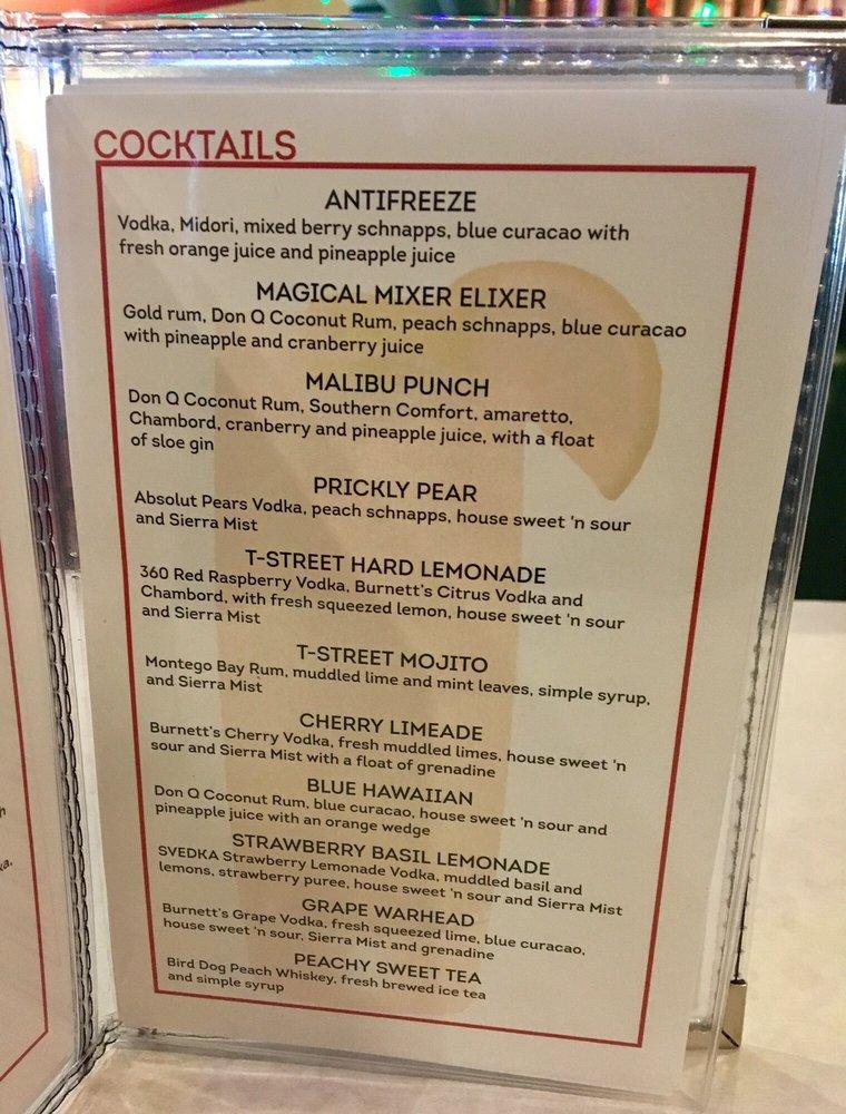 Menu at Tomato Street pizzeria, Coeur d'Alene