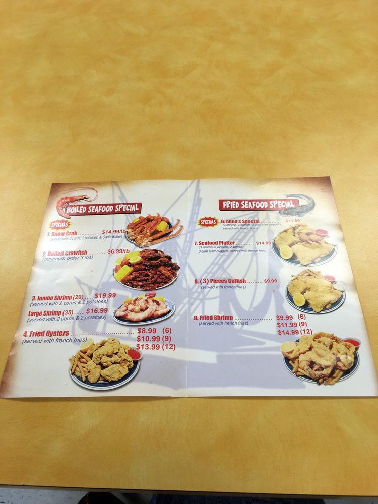 Menu at Anna's Crawfish & Seafood Market restaurant, Houston