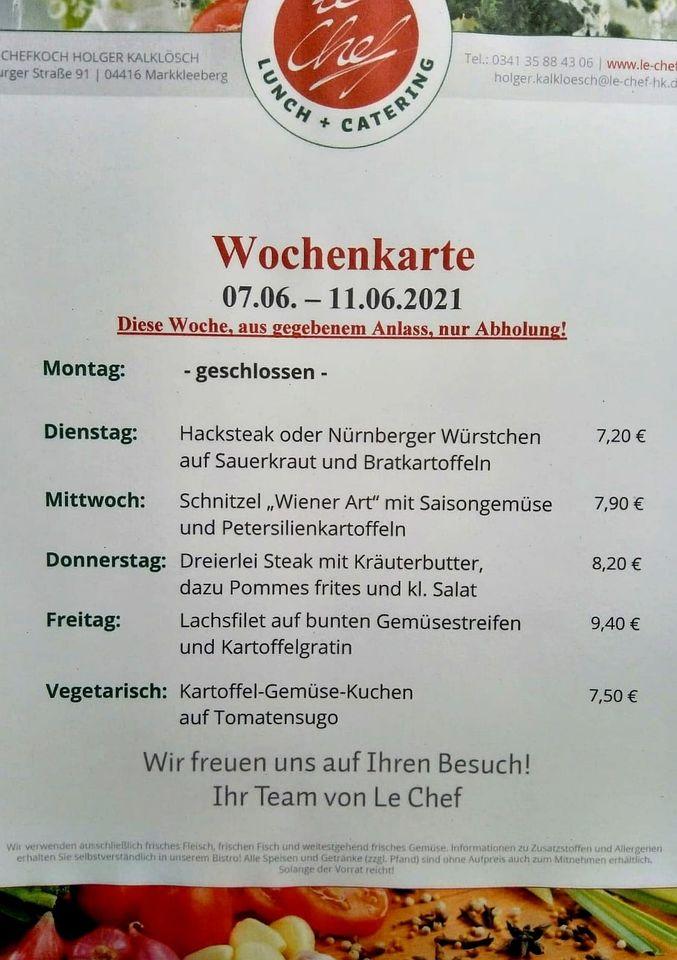 Speisekarte von Le Chef Lunch + Catering restaurant, Markkleeberg