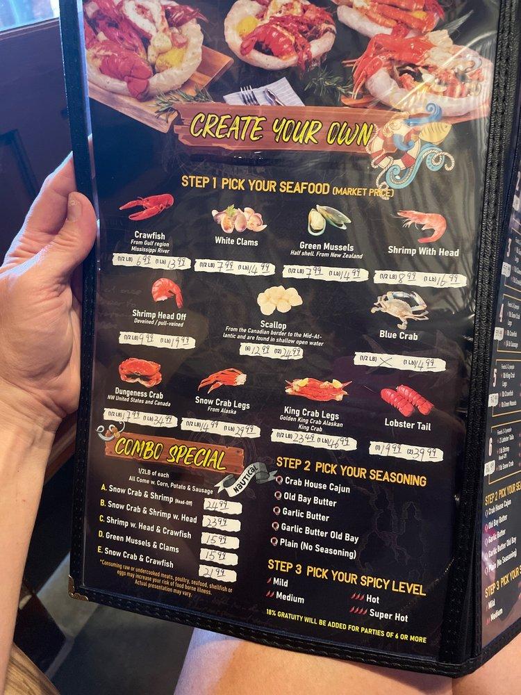 Menu at Storming Crab restaurant, Ocala