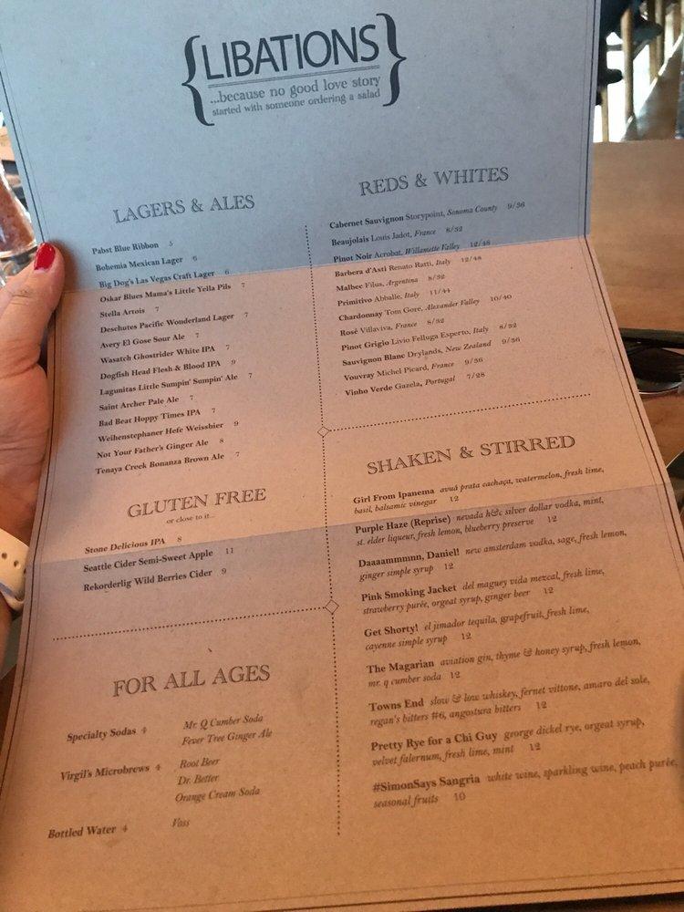 Menu at Carson Kitchen pub & bar, Las Vegas, 124 S 6th St Suite 100