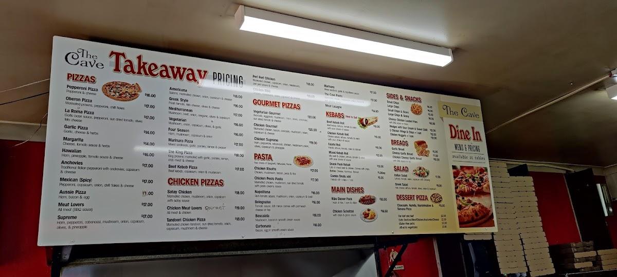 Menu at DJ's Cafe & Takeaway, Oberon