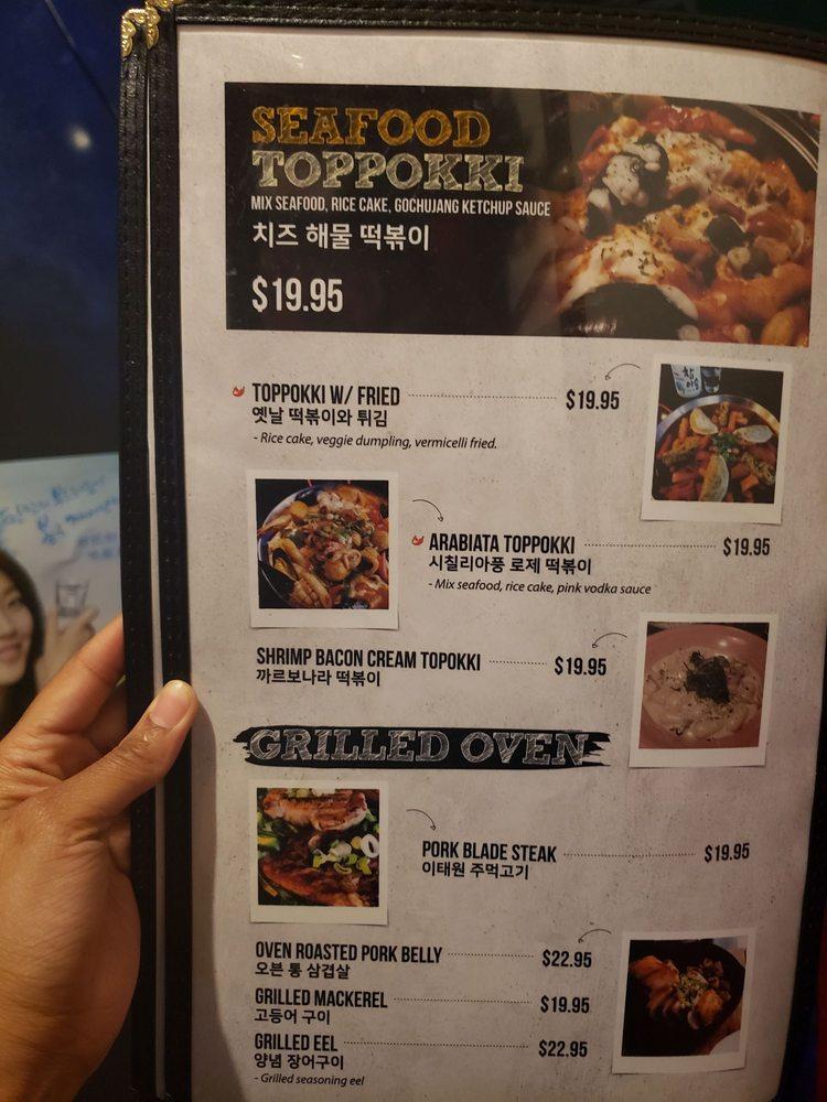 Menu at Itaewon Gastropub, West New York