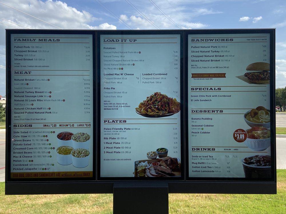 Menu at True Texas BBQ, Austin, S Congress Ave