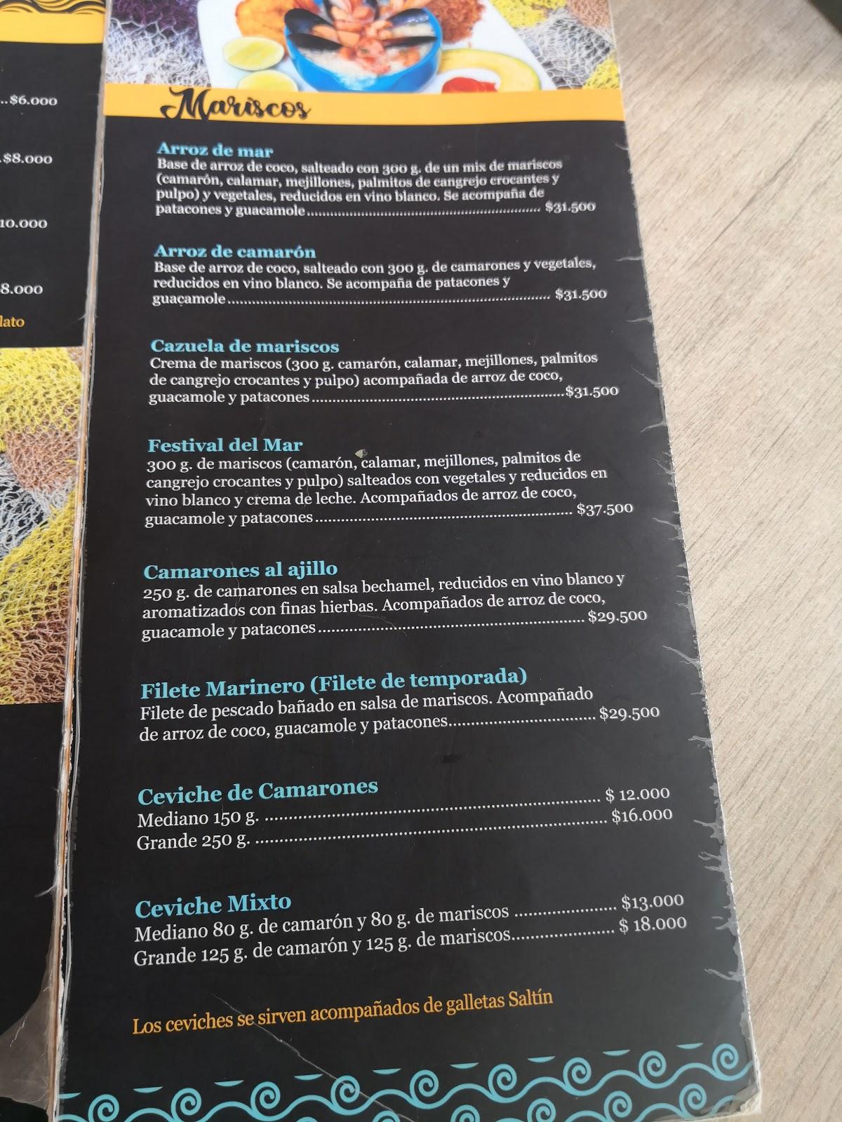 Carta del restaurante Bocados Costeños, Medellín, Cra 66 #48c-4