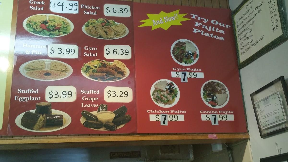 Menu at Chicago Style Gyros restaurant, Nashville, Dickerson Pike