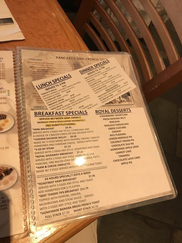 Menu at Royal Family Restaurant, Kenmore
