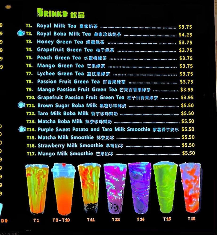 Menu at Thumbling restaurant, West Covina