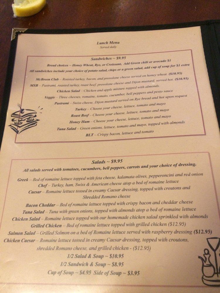Menu at Angela's Café cafe, Gallup