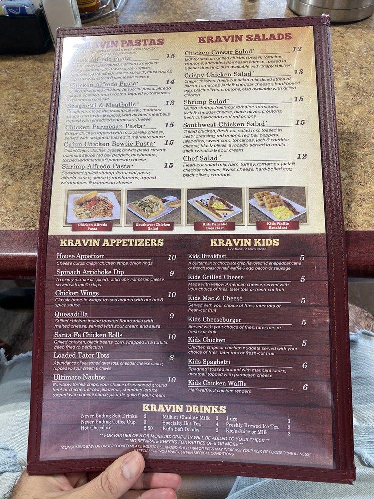 Menu at Krave Restaurant-Bridgeview, Bridgeview