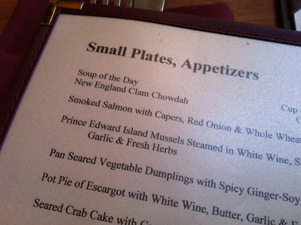 Carta del restaurante Once Upon a Table, Stockbridge, 36 Main St