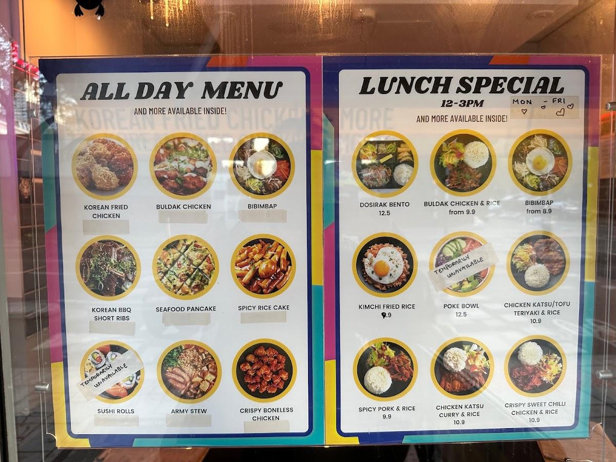 Menu at BAPJO 밥조 restaurant, London