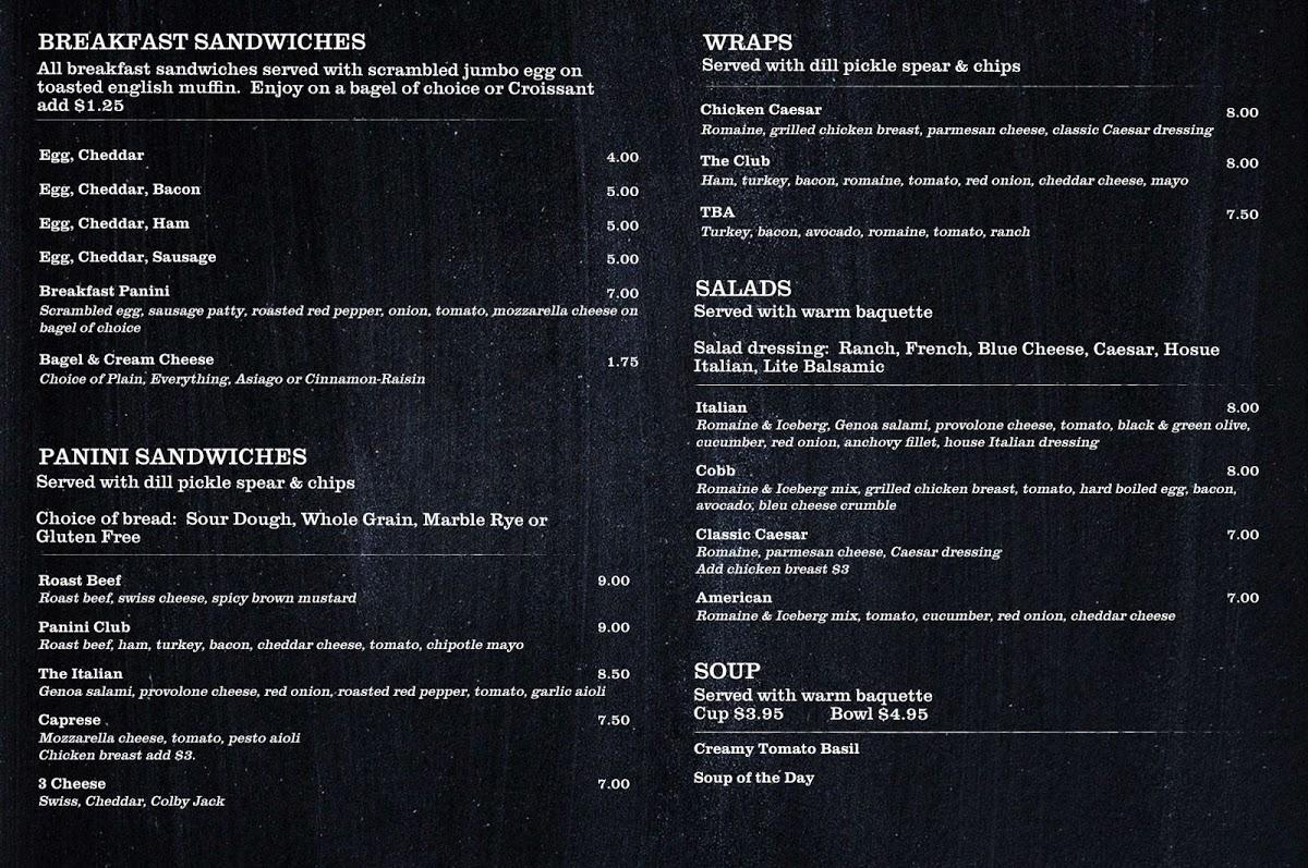 Menu at Cuppa Tosa cafe, Wauwatosa
