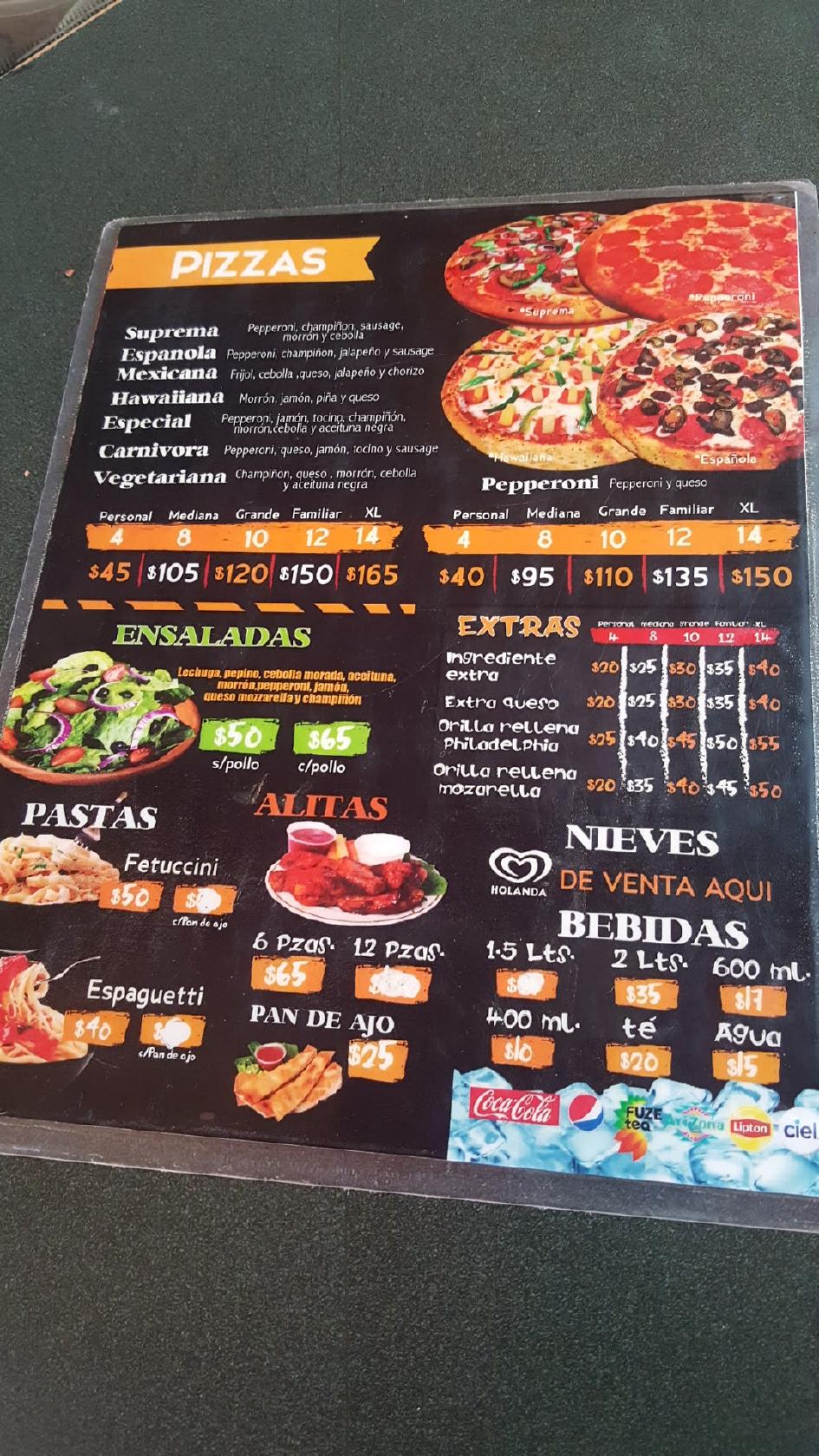 Menu at Mangiamos Pizzas CD. Guadalupe Victoria restaurant, Guadalupe ...
