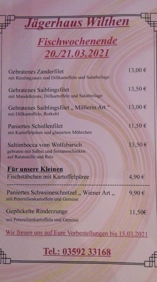 Menu at Waldgaststätte Jägerhaus restaurant, Wilthen