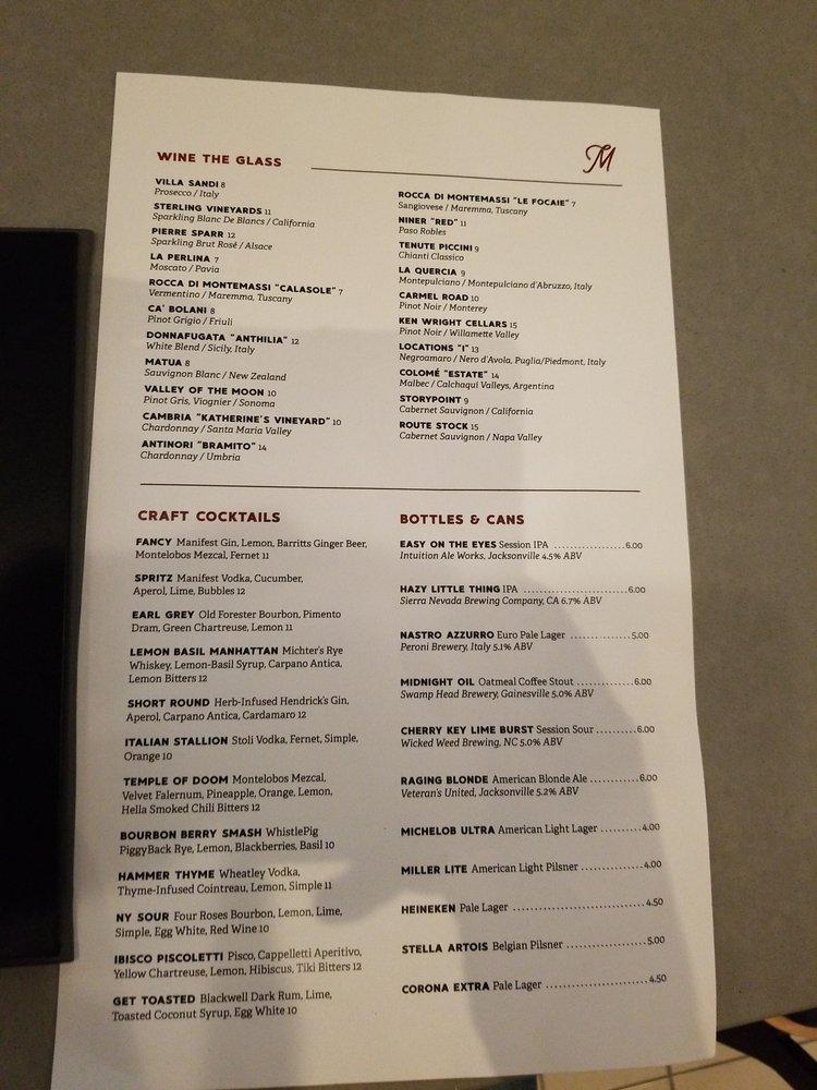 Menu at Midtown Table pub & bar, Jacksonville