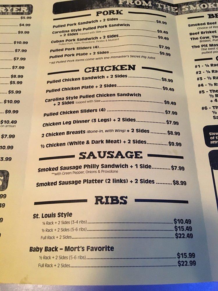 Menu at 3 Legged Pig BBQ Real Pit BBQ, Livonia