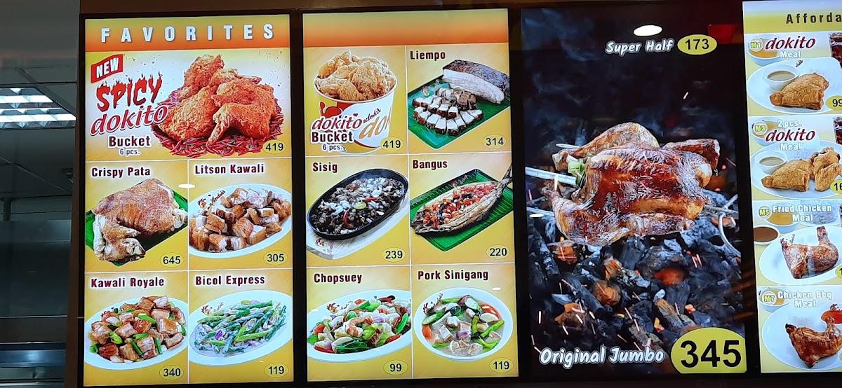 Carta del restaurante Andoks South Park Center, Muntinlupa