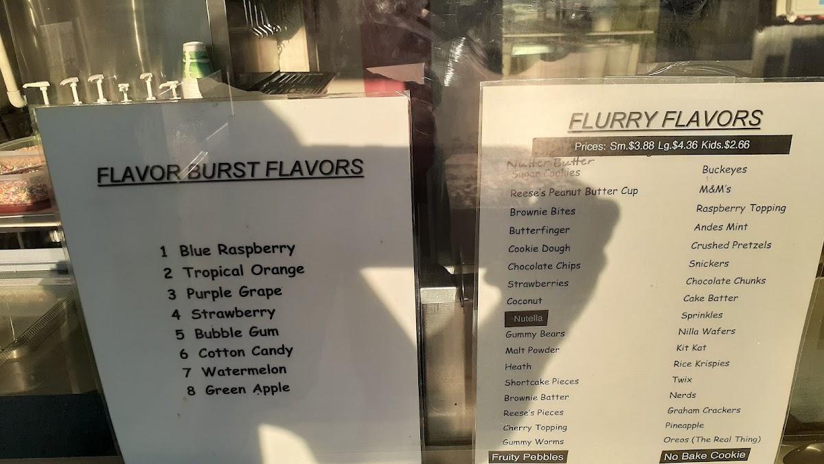 Menu at Frosty Boy fast food, Adrian