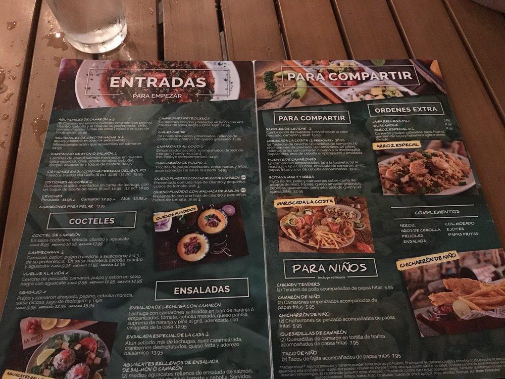Menu at La Costa Grill pub & bar, McAllen, W Expy 83 Suite #1235