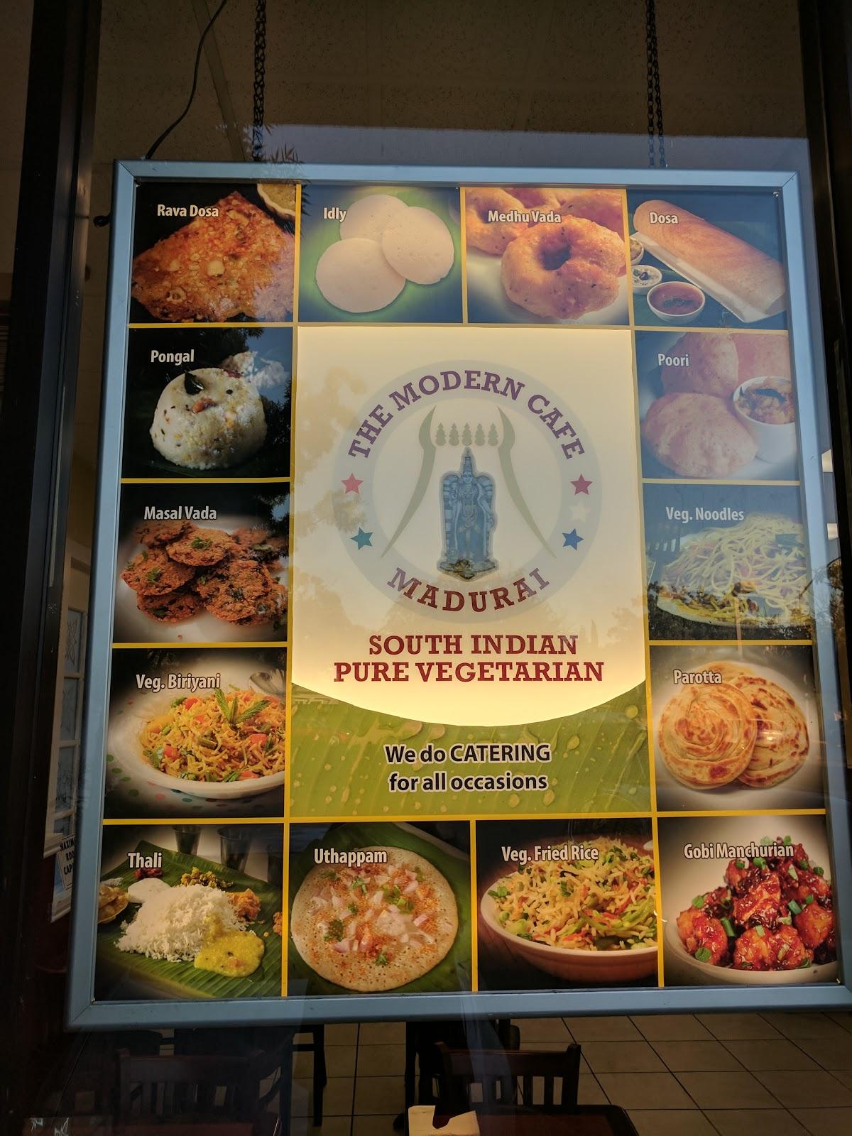 Menu at Madurai Modern Cafe, Sunnyvale