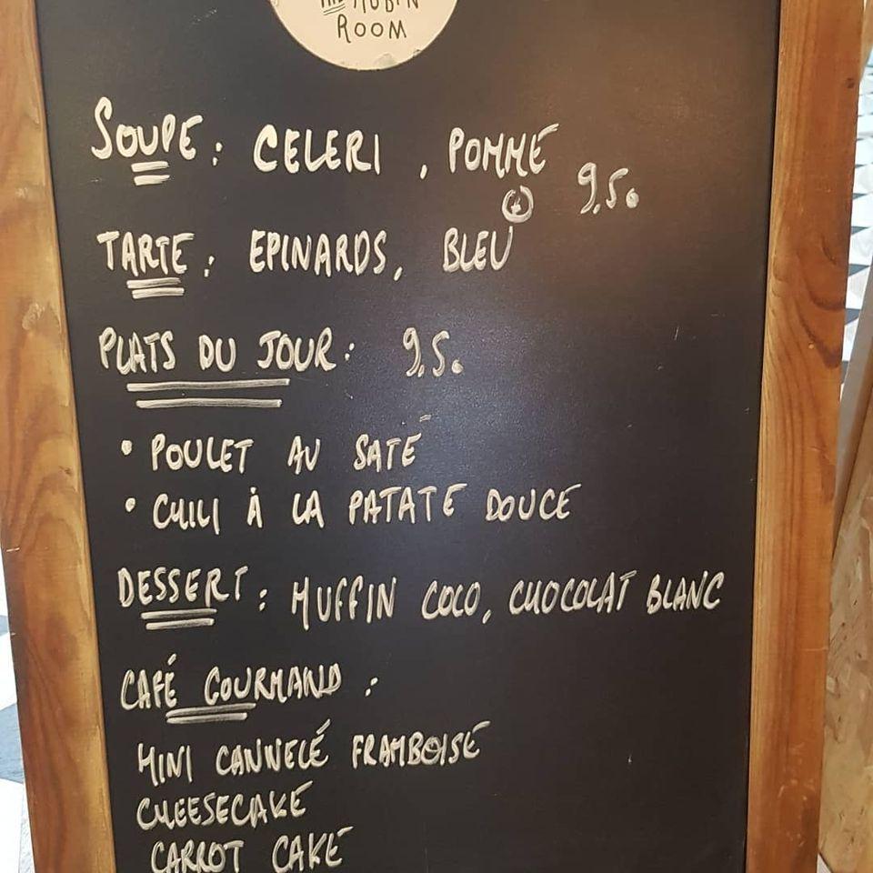 Menu at Robin Room restaurant, Amiens