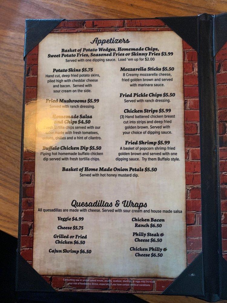 Carta del pub y bar Burning Brick Tavern, Pickens