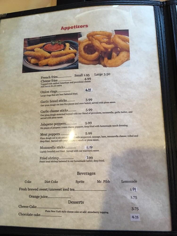 Menu at Ryan's Famous Pizza & Subs pizzeria, Beaufort