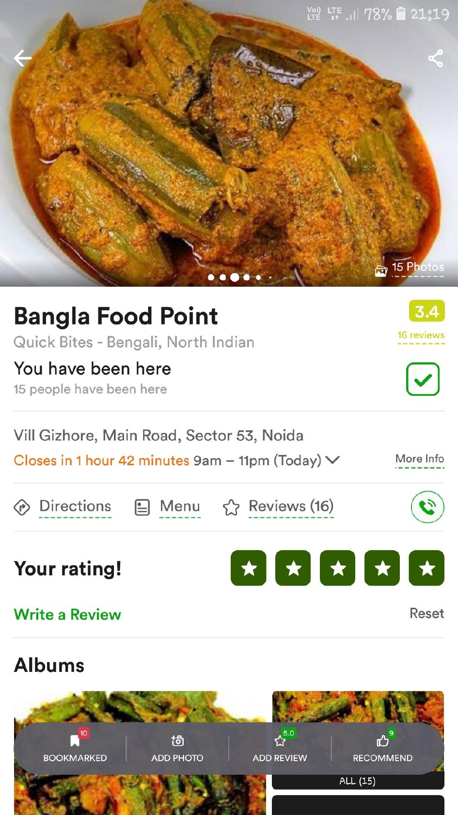Menu at Bangla Food Point, Noida